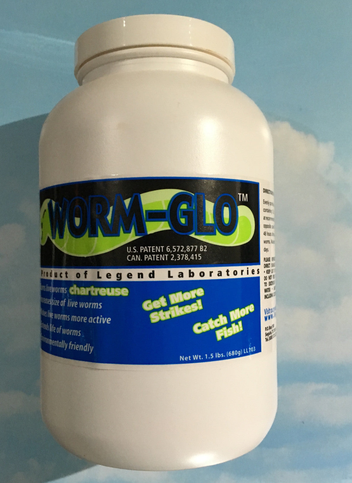 Worm Glo - Turns live worms chartreuse by Legend Laboratories and Sure ...